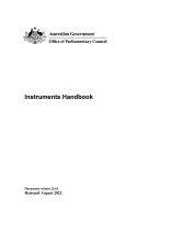 Instruments Handbook | Office of Parliamentary Counsel